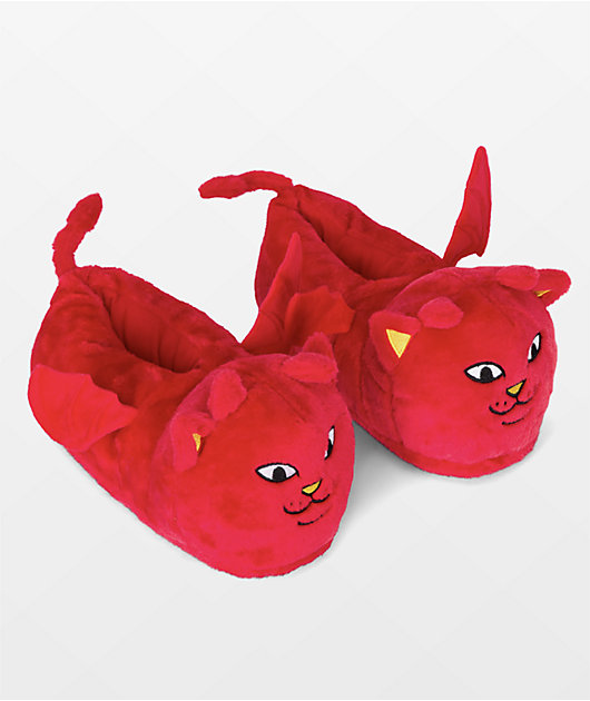 RIPNDIP Lord Devil Plush Red Slippers | Zumiez
