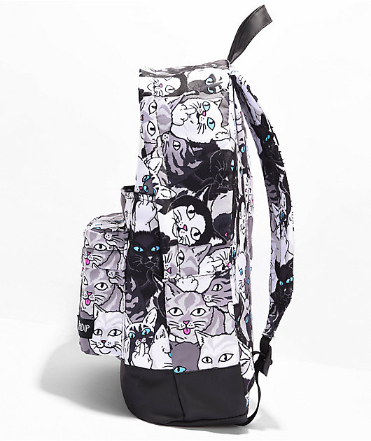 RIPNDIP Lord Nermal Family Tree Black & White Backpack | Zumiez