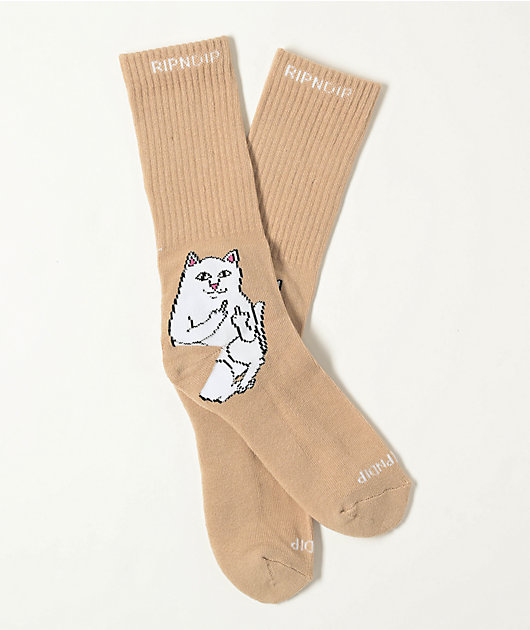 RIPNDIP Lord Nermal Tan Crew Socks | Zumiez