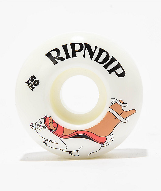 RIPNDIP Nermboutins 50mm White Skateboard Wheels | Zumiez