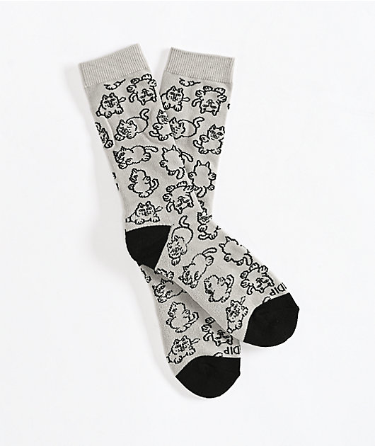 RIPNDIP Nermie Buddies Grey Crew Socks | Zumiez
