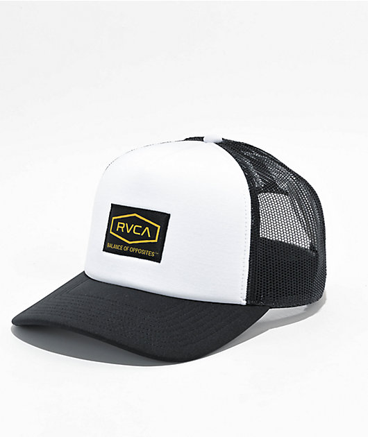 RVCA Dayshift Black & White Trucker Hat | Zumiez