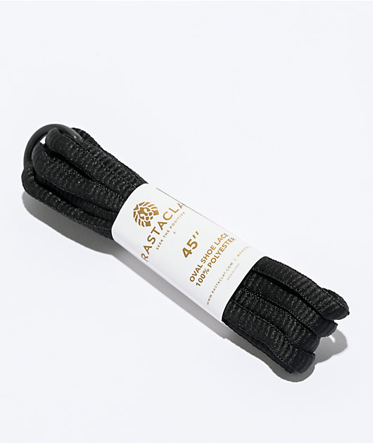 Rastaclat Oval 45" Black Shoe Laces | Zumiez
