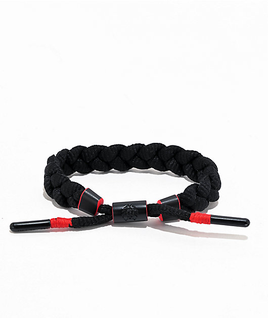 Rastaclat Venture Black & Red Braided Bracelet | Zumiez