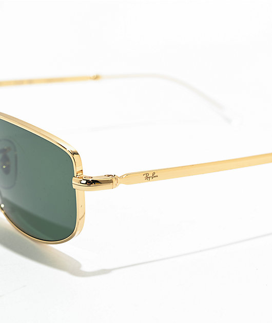 Ray-Ban Artista RB3732 Polished Gold & Green Sunglasses | Zumiez