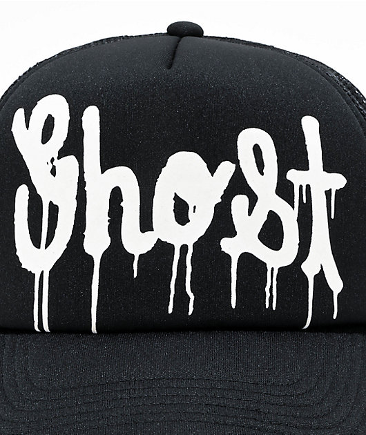 Real Buy Ghost Cursive Black Trucker Hat | Zumiez