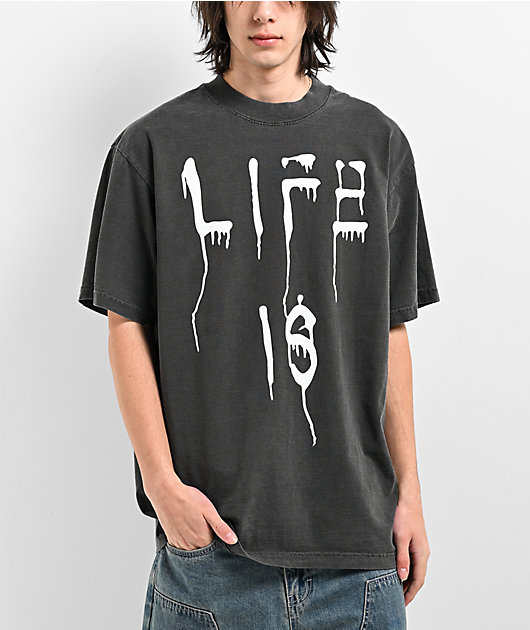 Real Buy Life Is Black Wash T-Shirt | Zumiez