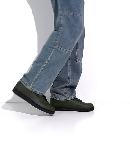 Reebok x Obey Club C 85 Green, Black & Red Shoes | Zumiez