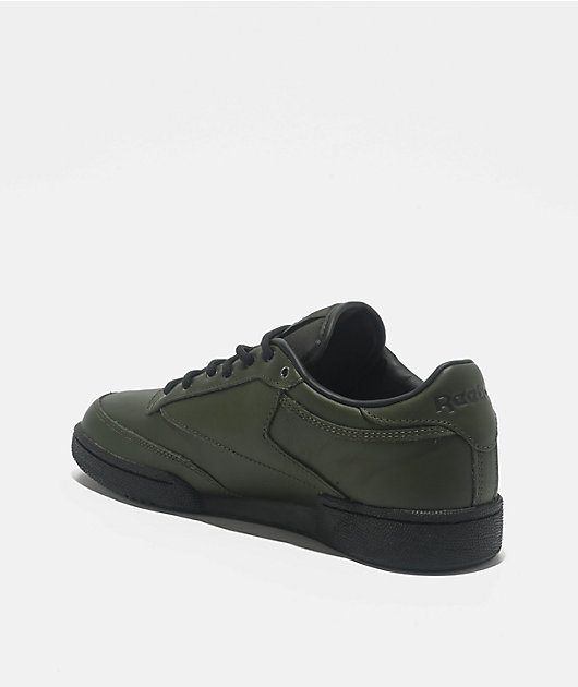 Reebok x Obey Club C 85 Green, Black & Red Shoes | Zumiez