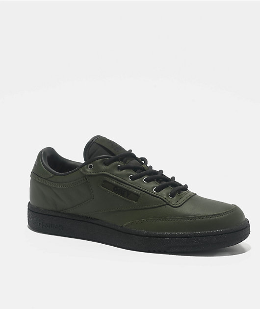 Reebok x Obey Club C 85 Green, Black & Red Shoes | Zumiez