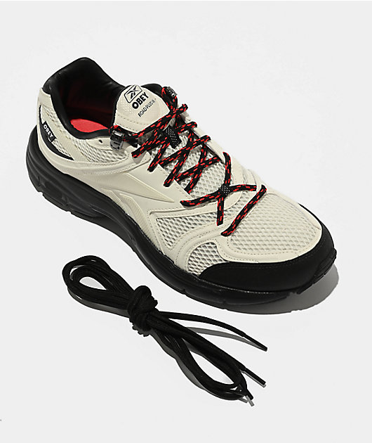 Reebok x Obey Premier Road Plus VI Chalk & Black Shoes | Zumiez