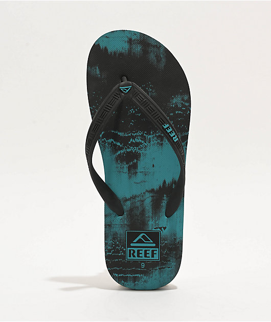 Reef Seaside Prints Washed Aqua Sandals | Zumiez