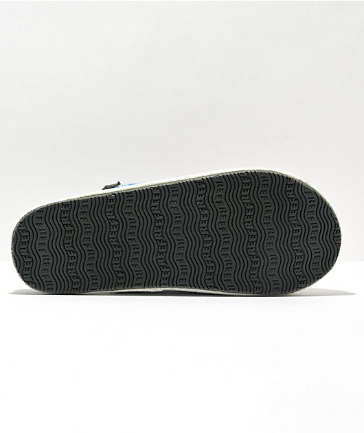 Reef x Tipsy Elves Melting Snowman Blue Slippers | Zumiez