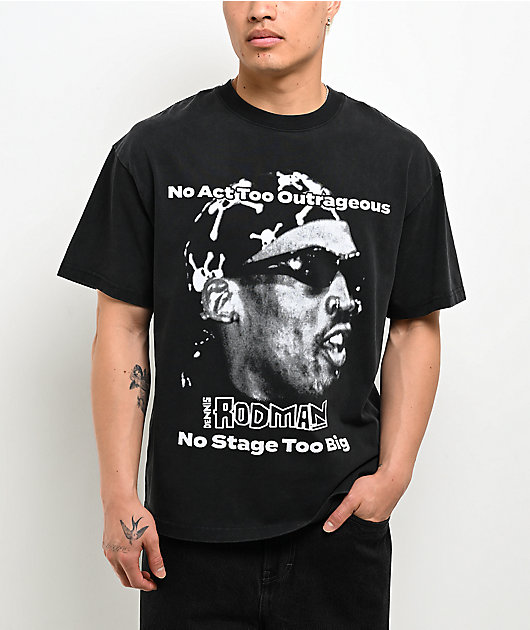 Rodman Apparel No Stage Too Big Black Wash T-Shirt | Zumiez