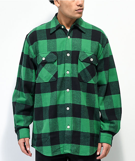 Green plaid shirt store