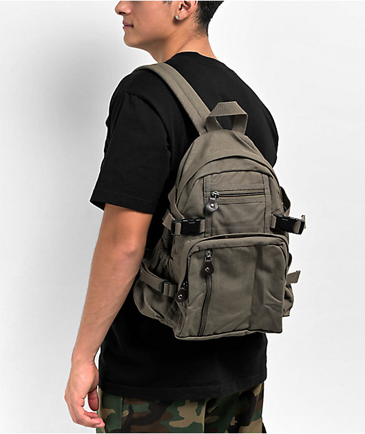 Rothco Vintage Olive Compact Backpack | Zumiez