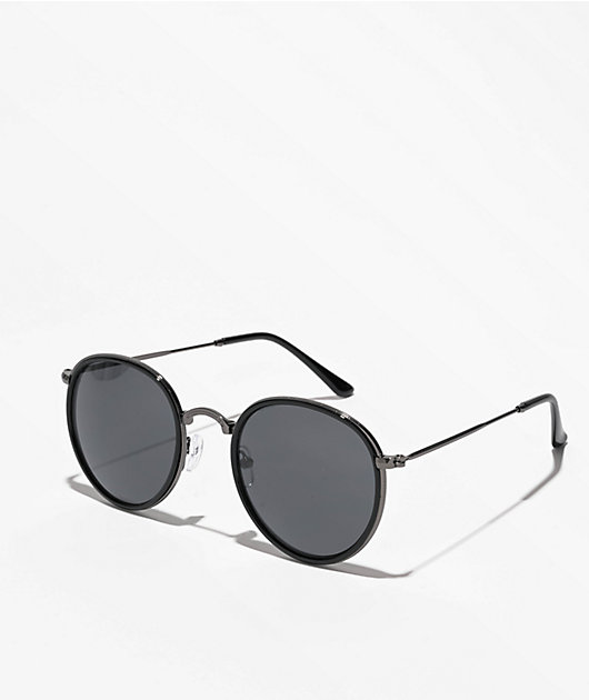 Round Frame Black Sunglasses | Zumiez