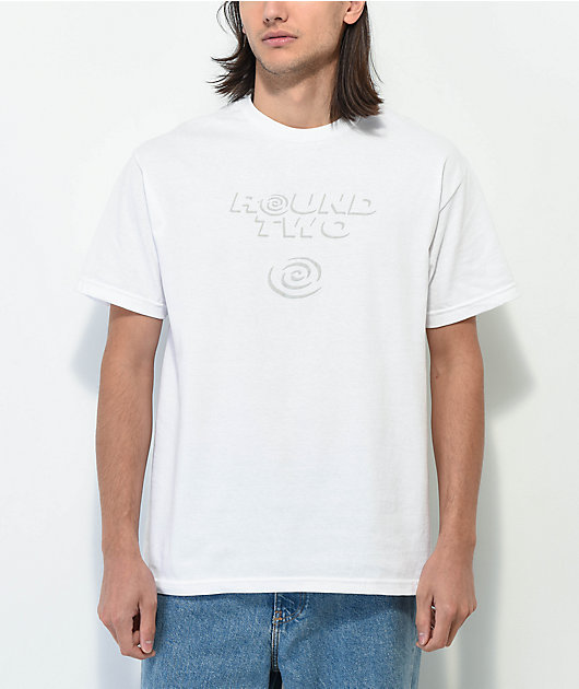 Round Two Puff Print White T-Shirt | Zumiez