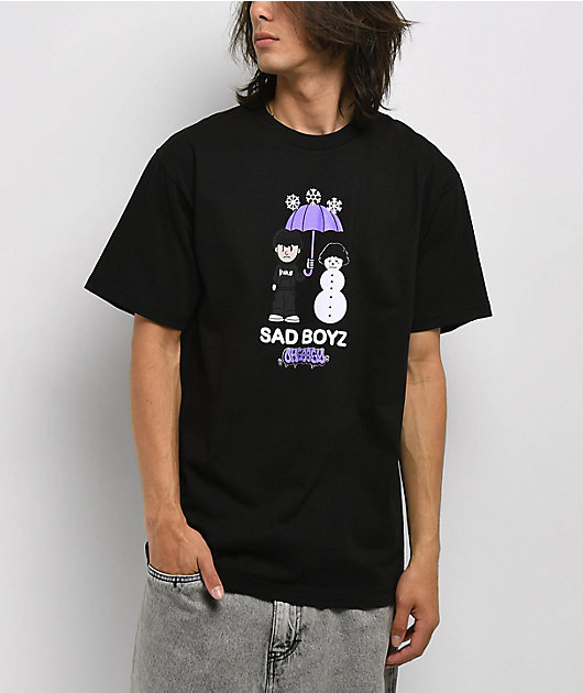SADBOYZ by Junior H x OTXBOYZ Snowman Black T-Shirt | Zumiez