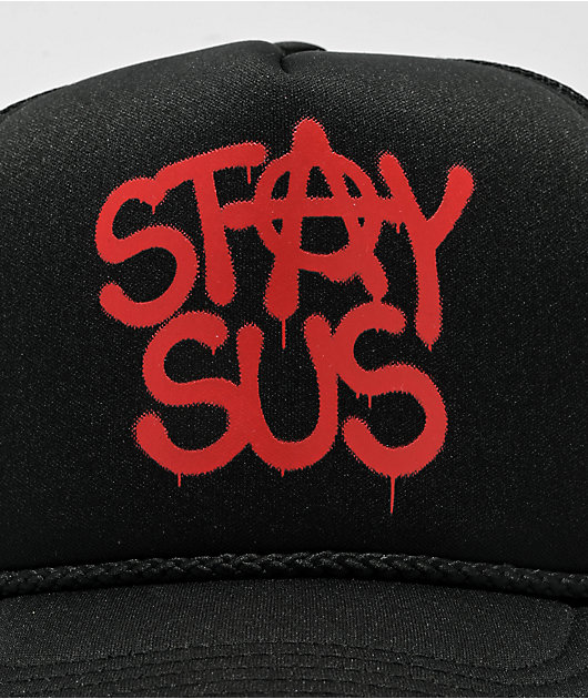 SUS BOY Stay Sus Black Trucker Hat | Zumiez