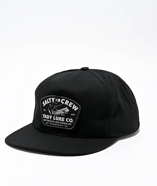 Salty Crew Grind Em Black Snapback Hat | Zumiez
