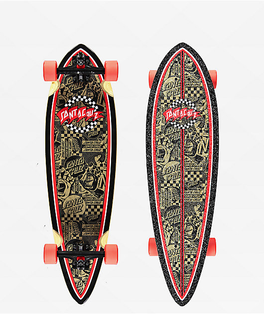 Santa Cruz Banner Check Route 33" Pintail Longboard Complete | Zumiez