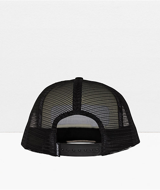 Santa Cruz Box Strip Black Trucker Hat | Zumiez