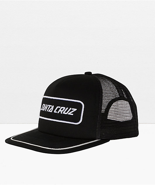 Santa Cruz Box Strip Black Trucker Hat | Zumiez