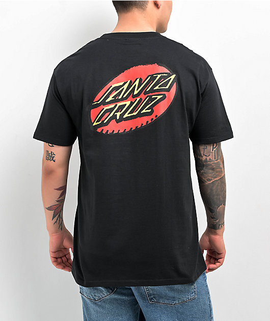 Santa Cruz Creep Dot Black T-Shirt | Zumiez