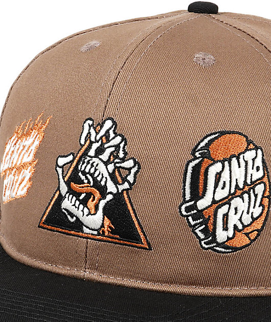 Santa Cruz Gorge Khaki Snapback Hat | Zumiez