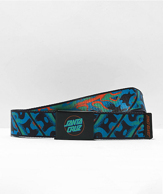 Santa Cruz Kendall Black & Blue Reversible Web Belt | Zumiez