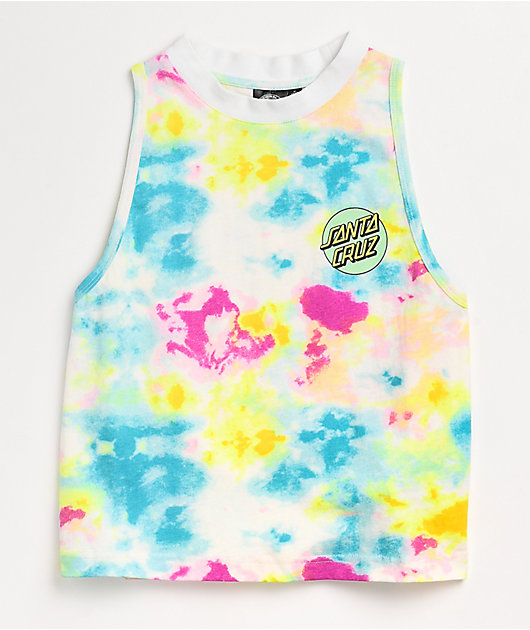 Santa Cruz Other Dot Neon Tie Dye Tank Top | Zumiez