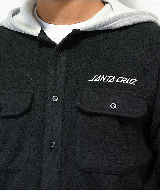 Santa Cruz Stuyvesant Black Hooded Jacket | Zumiez
