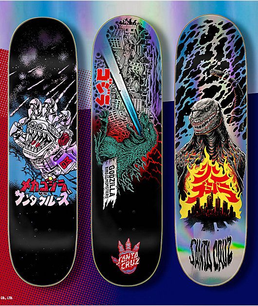 Santa Cruz x Godzilla Mecha Hand 8.0" Skateboard Deck | Zumiez