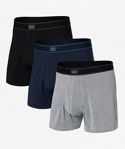 Saxx Daytripper Black 3 Pack Boxer Briefs | Zumiez