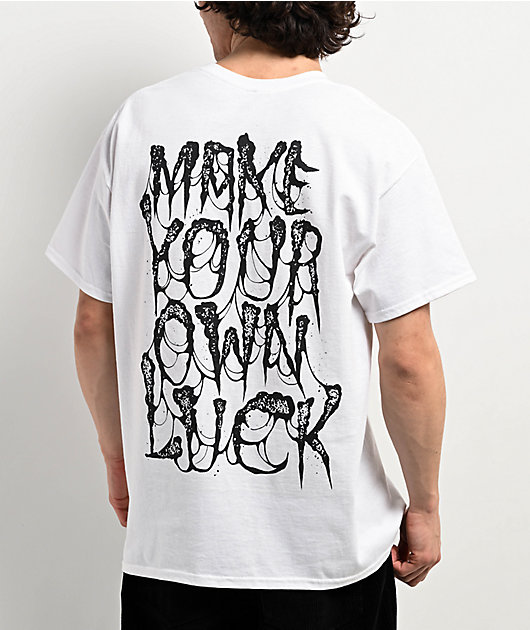 Schaf Make Your Own Luck White T-Shirt | Zumiez