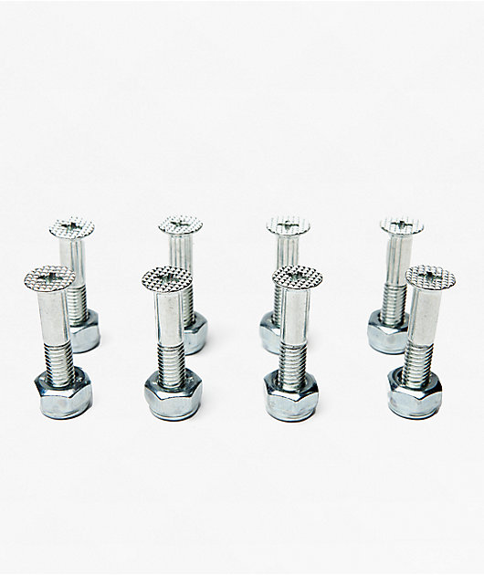 Screw City 1" Moonstone Silver Skateboard Hardware | Zumiez