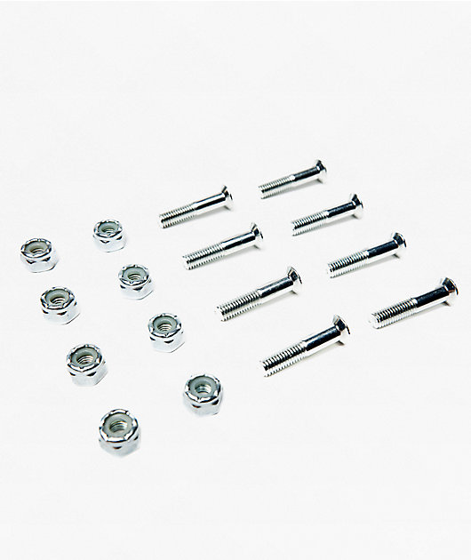 Screw City 1" Moonstone Silver Skateboard Hardware | Zumiez