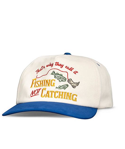 Sendero Not Catching White & Blue Snapback Hat | Zumiez