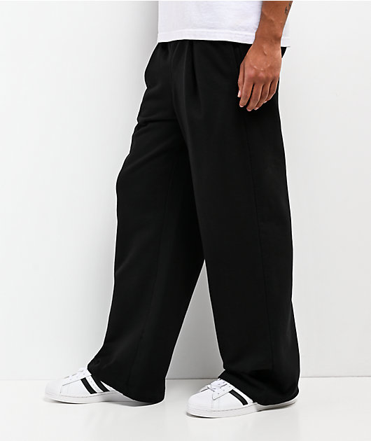 Shaka Wear Pleated Garment Dye Black Sweatpants | Zumiez