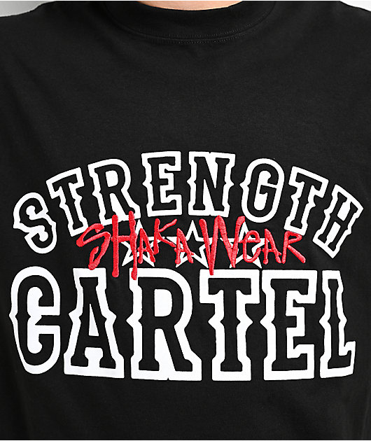 Shaka Wear x Strength Cartel Max Heavyweight Black T-Shirt | Zumiez