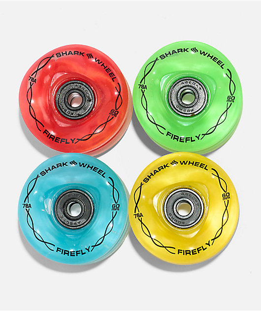 Shark Wheel Light Ups Firefly 60mm 78a Multicolor Cruiser Wheels | Zumiez
