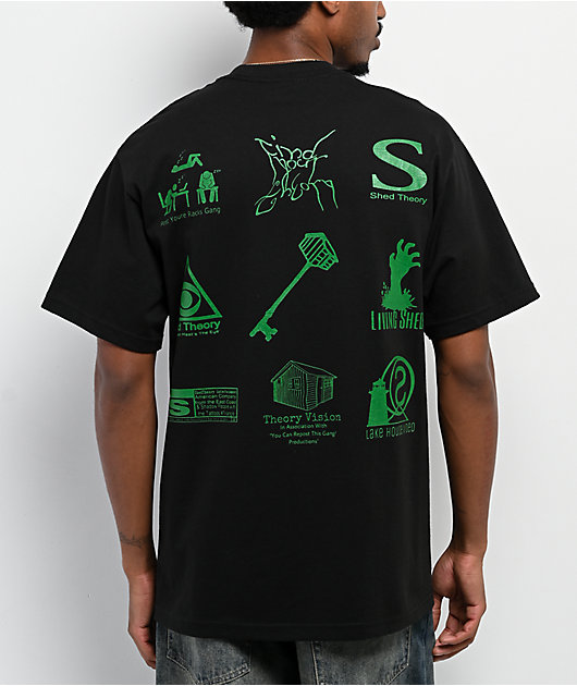 Shed Theory Flag Black T-Shirt | Zumiez