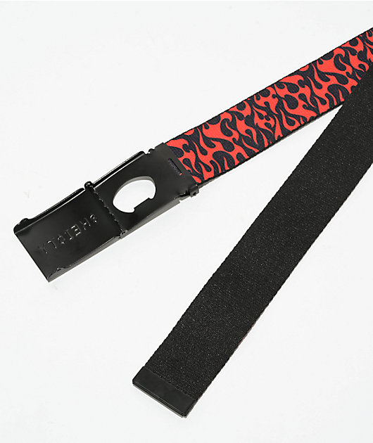 Sheisty Fireball Black & Red Web Belt | Zumiez