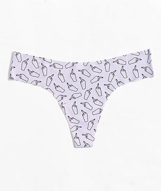 Shinesty Little Birdy Purple Thong Underwear