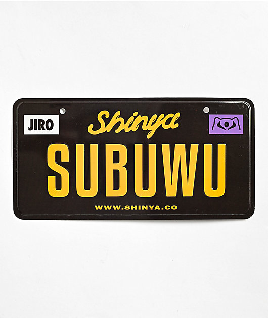 Shinya Subawu Black License Plate | Zumiez