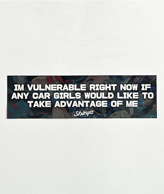 Shinya Vulnerable Slap Sticker | Zumiez