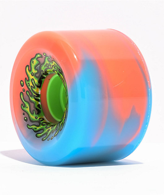 Slime Balls OG Slime 66mm 78a Pink & Blue Longboard Wheels | Zumiez