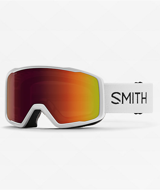 Smith Tribute White & Red Sol-X Snowboard Goggles | Zumiez