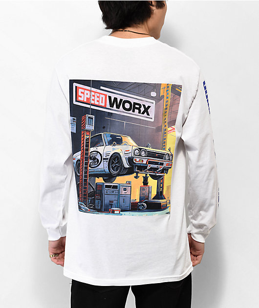 Speed Kills High Octane White Long Sleeve T-Shirt